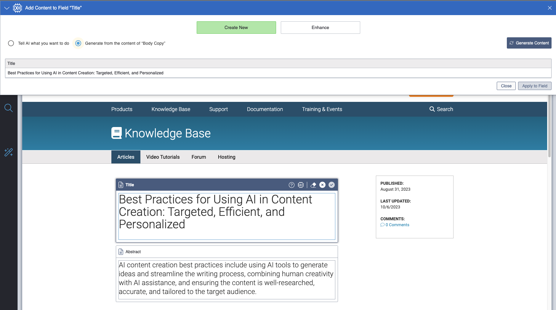 Unlock Content Creativity with the New AI Digital Assistant in Ingeniux | Ingeniux